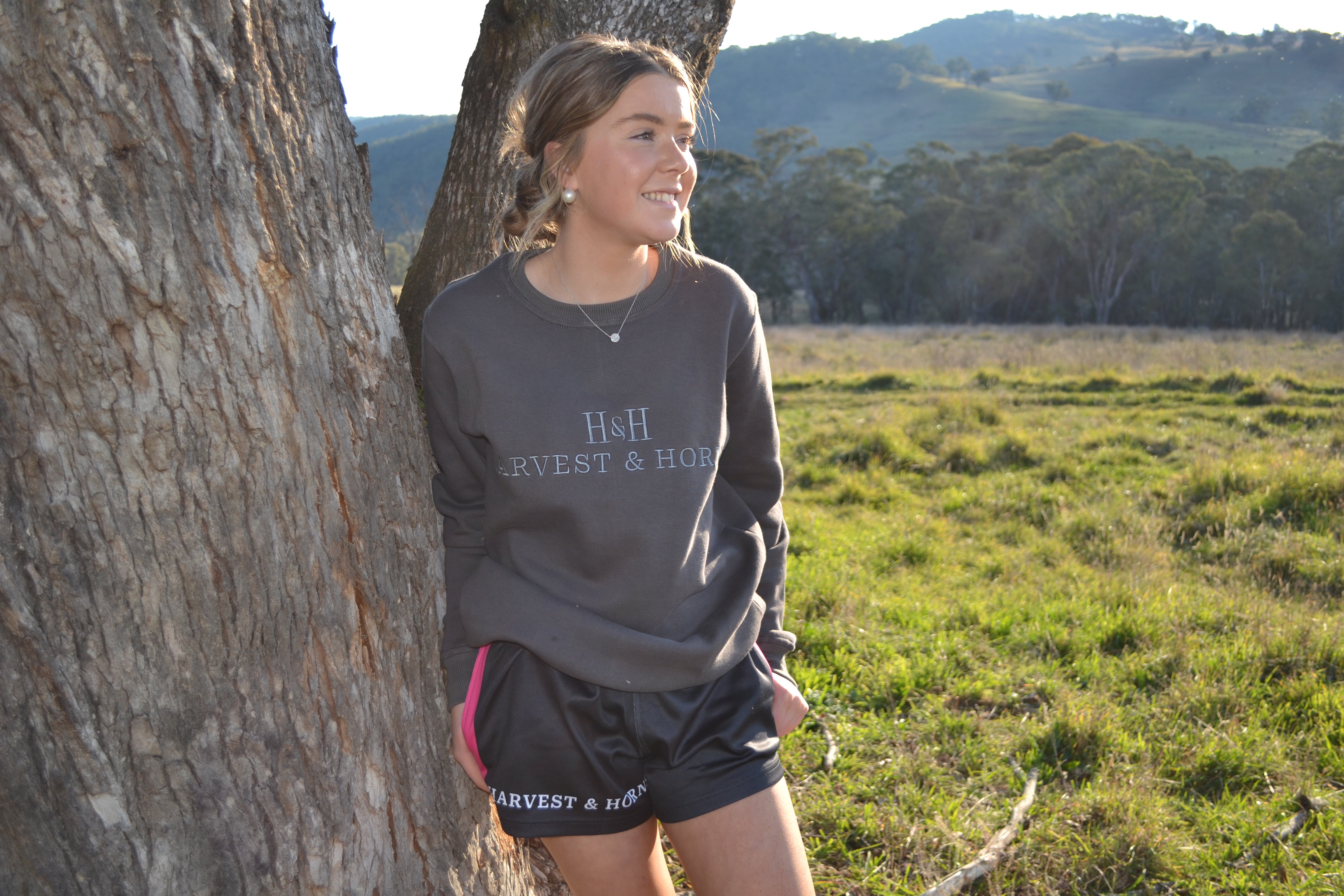 Pink and Black Footy Shorts – Harvest & Horns